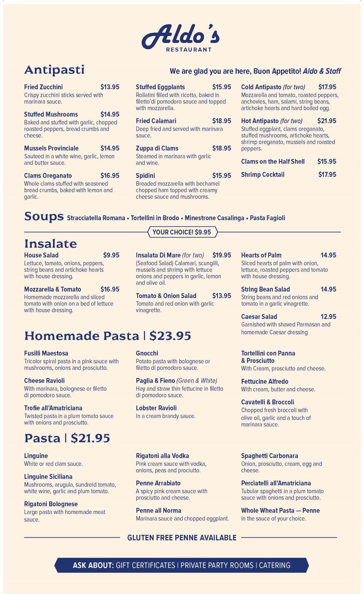 Aldo's Take Out - Aldo's of Wyckoff